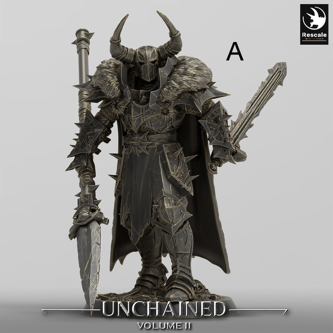Grimdark Chosen Chaos Warrior Miniatures - Rescale Miniatures | Slaves ...