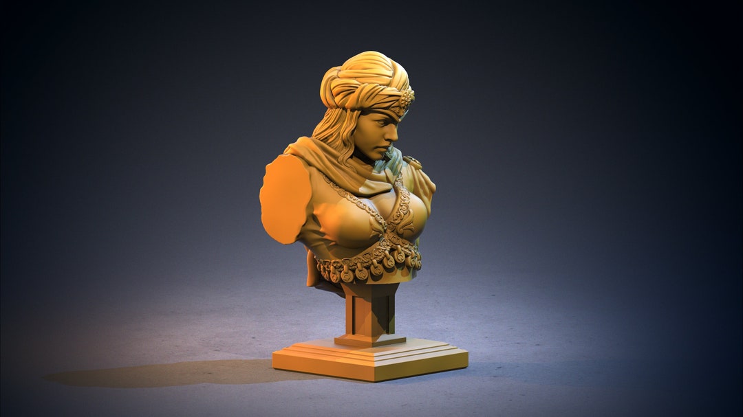 Arabian Princess Bust - Clay Cyanide Miniatures | Female Warrior Statue ...