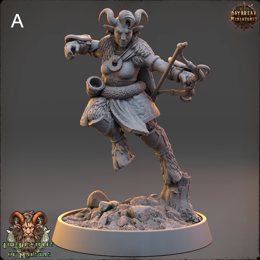Satyr Ranger Miniatures Daybreak Miniatures Beastfolk Archer Models ...