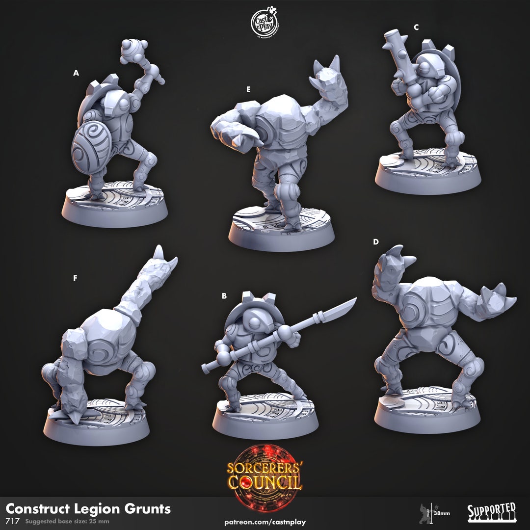 Construct Soldier Miniatures - Castnplay | Mechanical Familiar Models ...