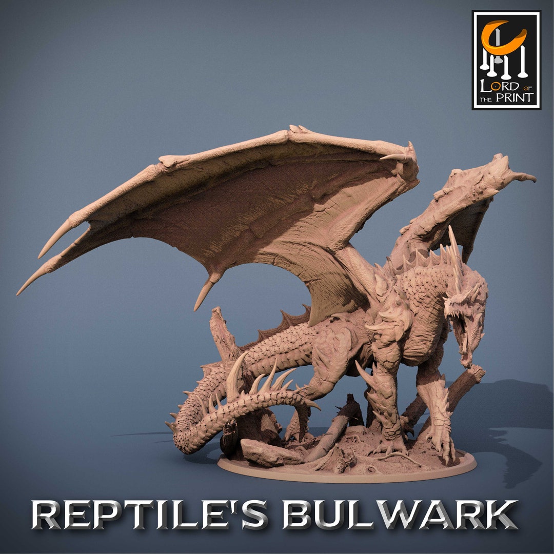 Elder Green Dragon Miniature - Lord of the Print | Forest Drake Model ...