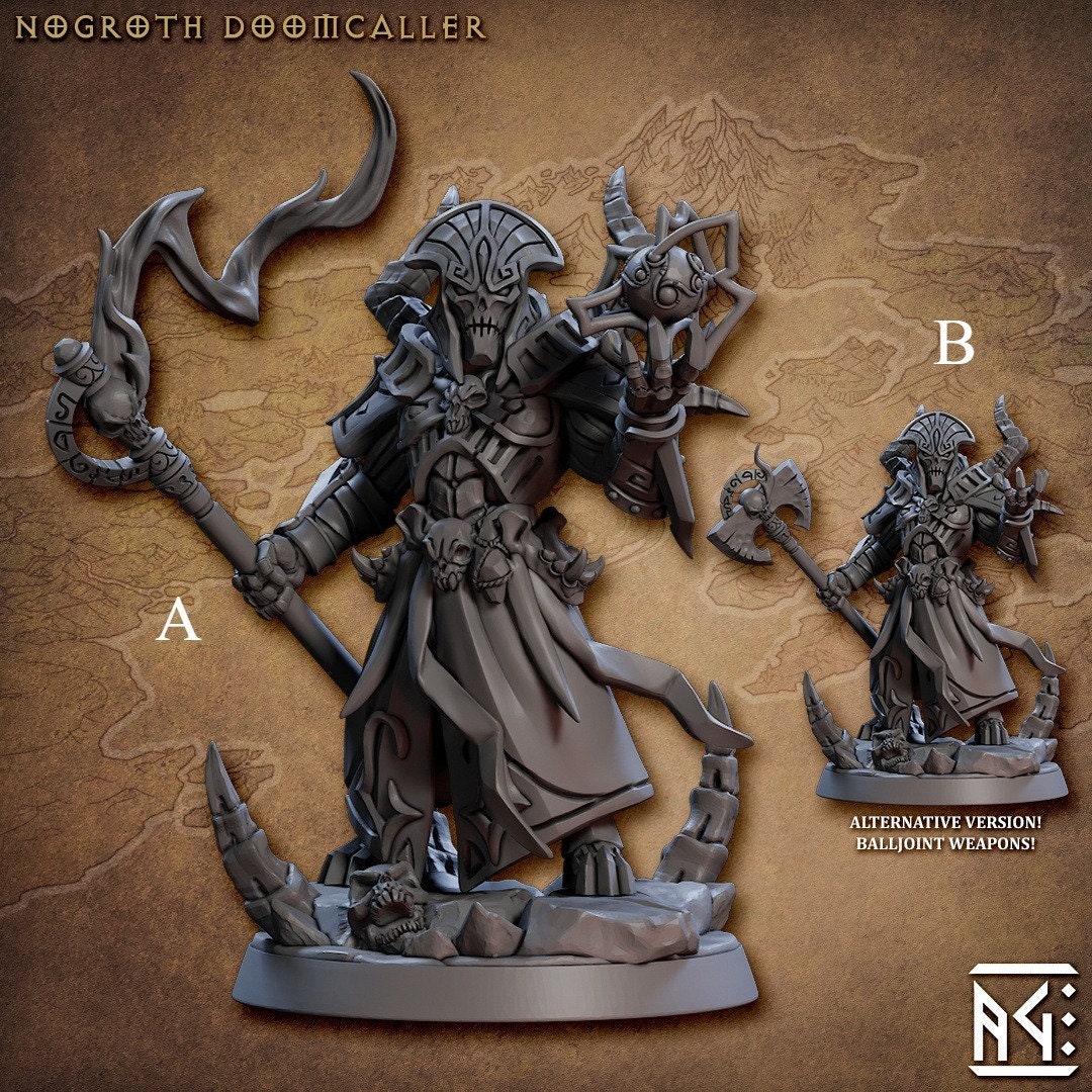 Warforged Necromancer Miniature - Artisan Guild | Necron Battlemage Model | Dungeons and Dragons ...