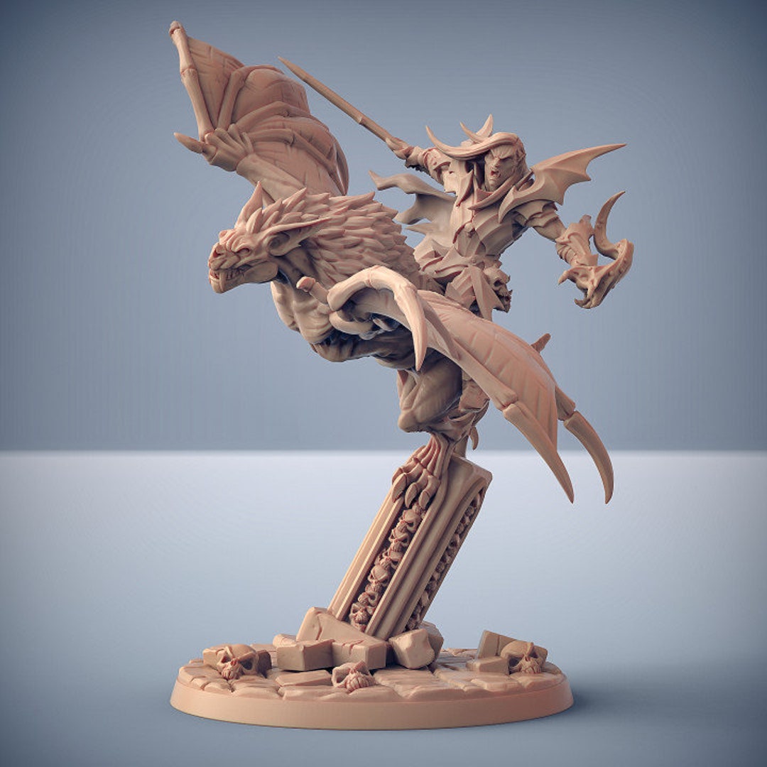 Vampire Bat Mounts & Rider Miniatures - Artisan Guild | Beast Models ...