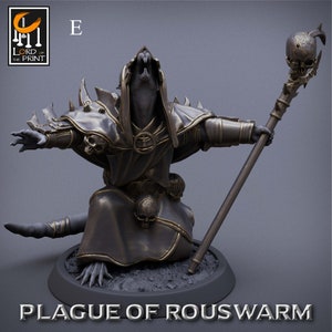 Skaven Plague Priest Miniatures - Lord of the Print | Ratfolk ...