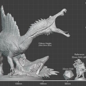 Spinosaurus Miniature Lord of the Print Gargantuan Dinosaur Model ...