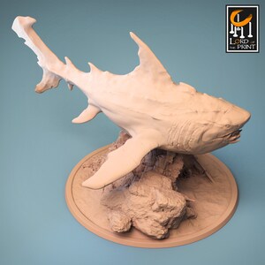 Giant Shark Miniature - Lord of the Print | Deep Sea Monster Model ...