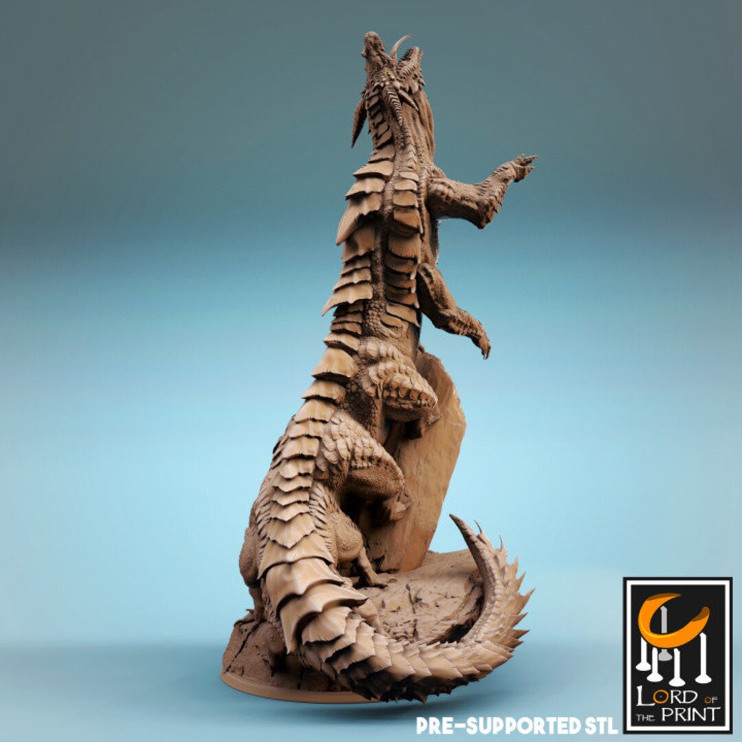 Adult Behir Miniature - Lord of the Print | Giant Basilisk Model ...