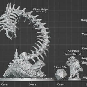 Undead Skeleton Snake Miniature - Artisan Guild | Krondspine Bone Naga ...