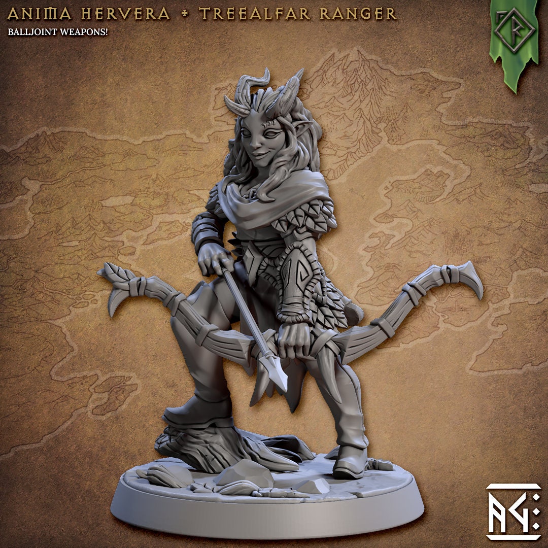 Satyr Ranger Miniature Artisan Guild Goatfolk Rogue Model Beastfolk ...
