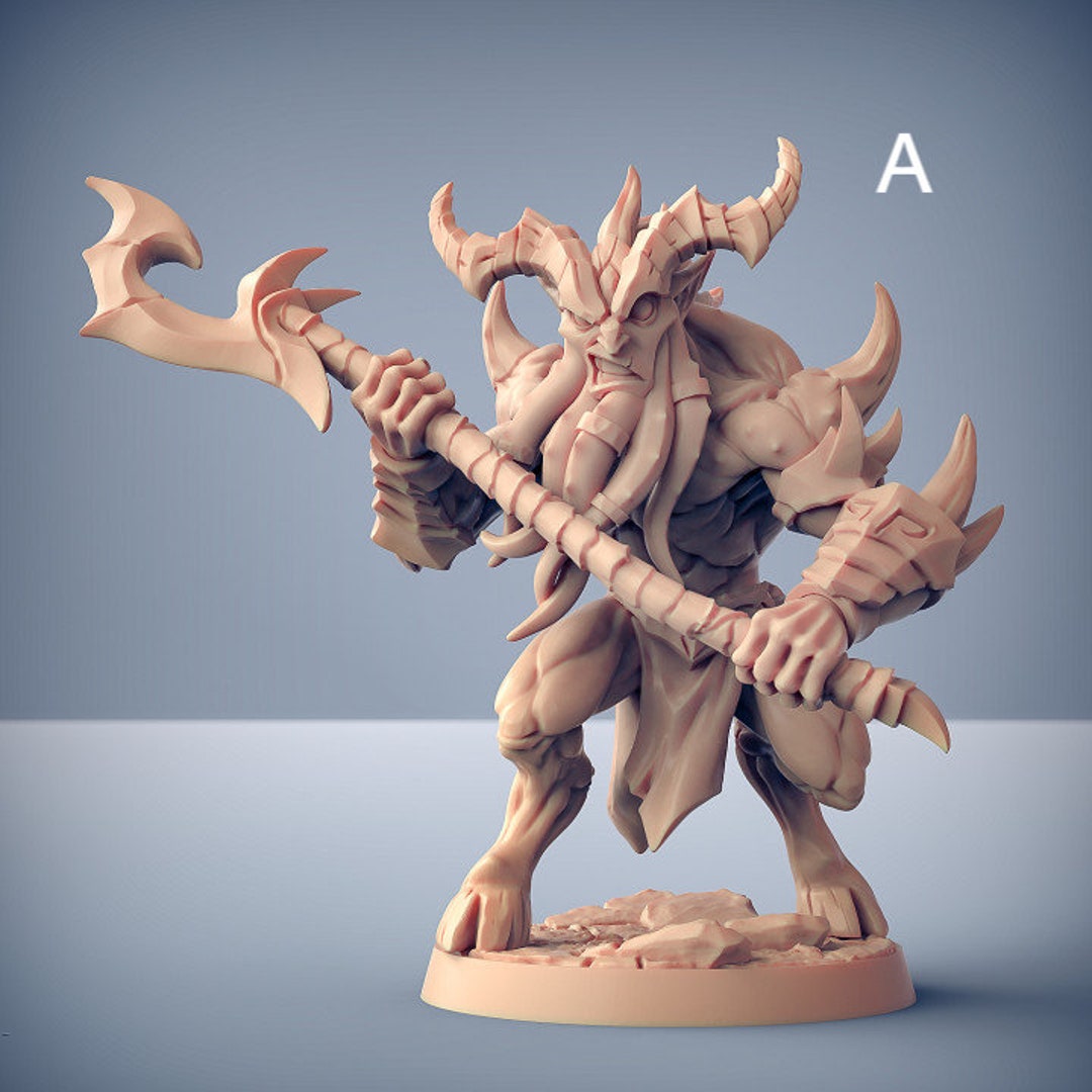 Beastmen Heavy Infantry Miniatures - Artisan Guild | Tzaangor Daemon ...