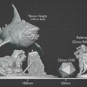 Giant Shark Miniature - Lord of the Print | Deep Sea Monster Model ...