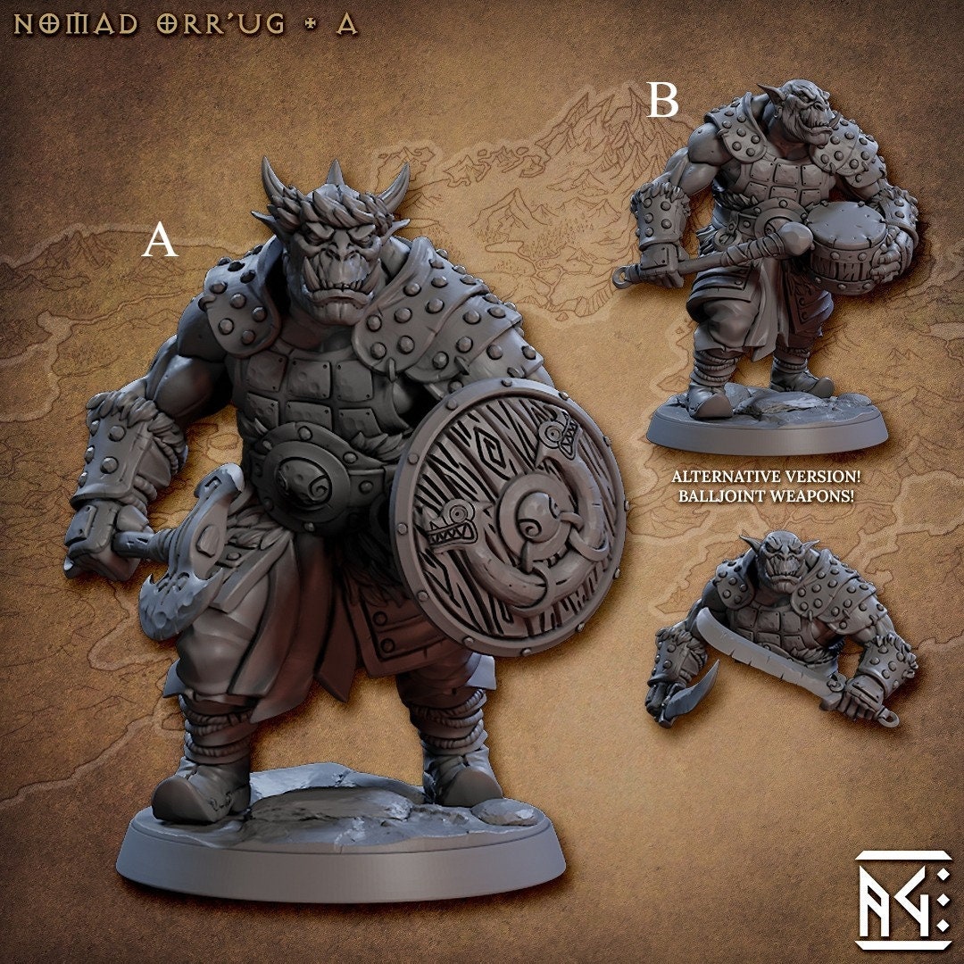 Orc Infantry Miniatures - Artisan Guild | Ogre Nomad Models | Dungeons ...
