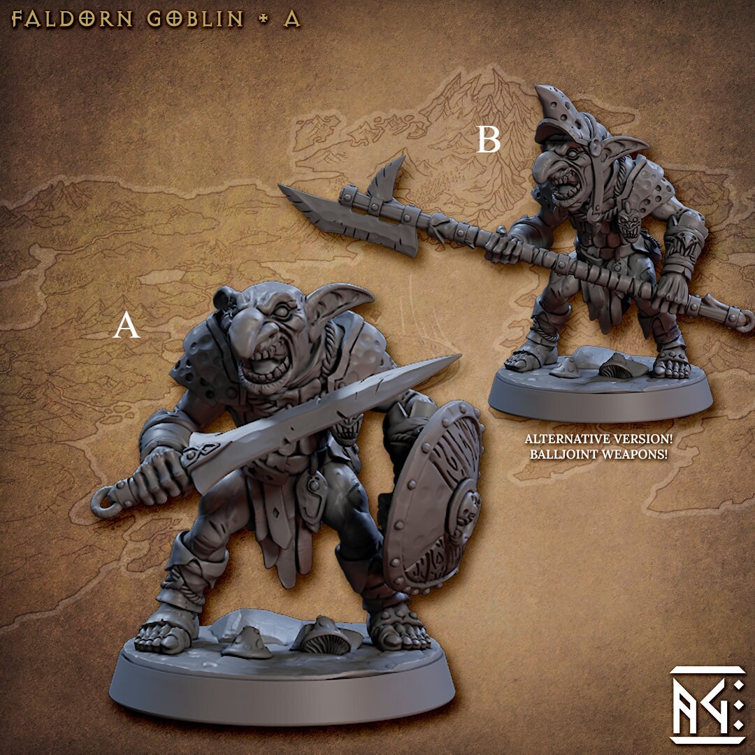 Goblin Infantry Miniatures - Artisan Guild | Warrior Models | Dungeons ...