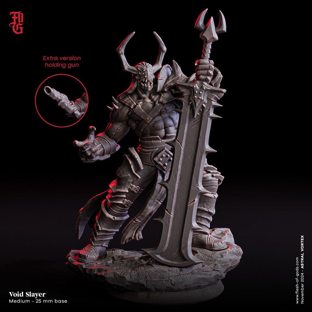 Grimdark Human Barbarian Miniature - Flesh of Gods | Deathbringer ...