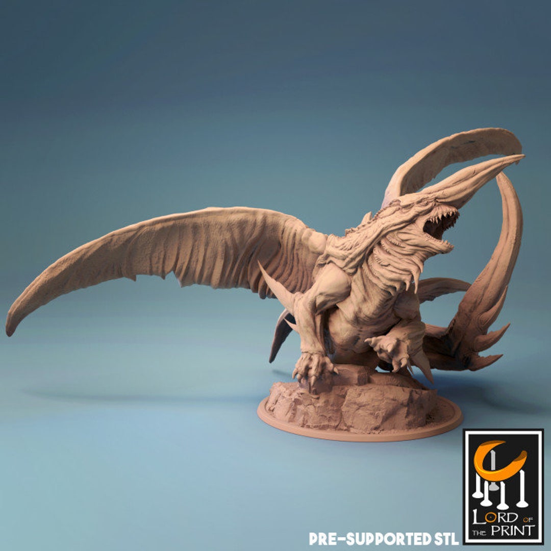 Ancient Deep Dragon Miniature - Lord of the Print | Deep Sea Shark ...