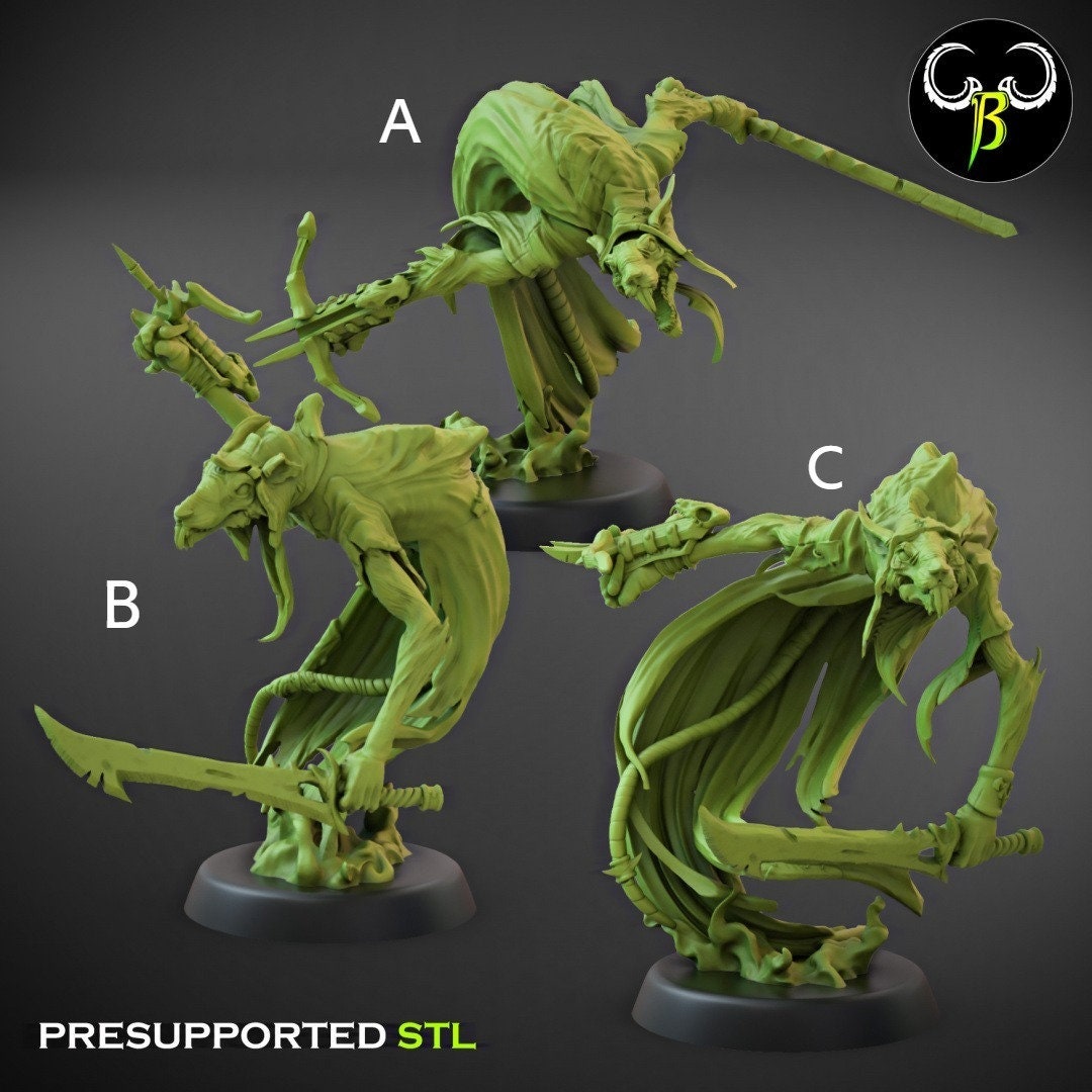 Ratfolk Assassin Miniatures - Clay Beast Creation | Skaven Infantry ...