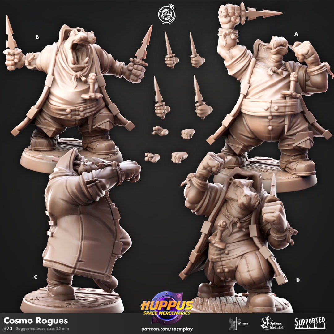 Giff Brawler Miniatures - Castnplay | Hippofolk Pirate Models ...