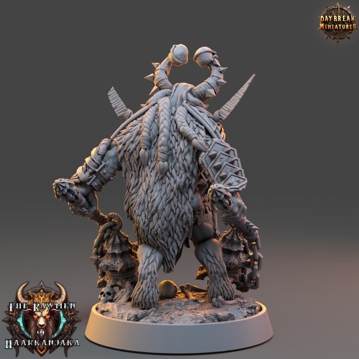 Beastmen Doombull Barbarian Miniature - Daybreak Miniatures | Minotaur ...