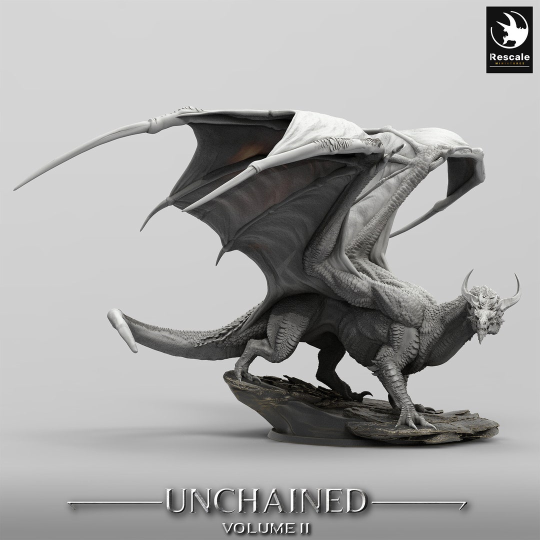 Adult Red Dragon Mount Miniature - Rescale Miniatures | Elder Githyanki ...