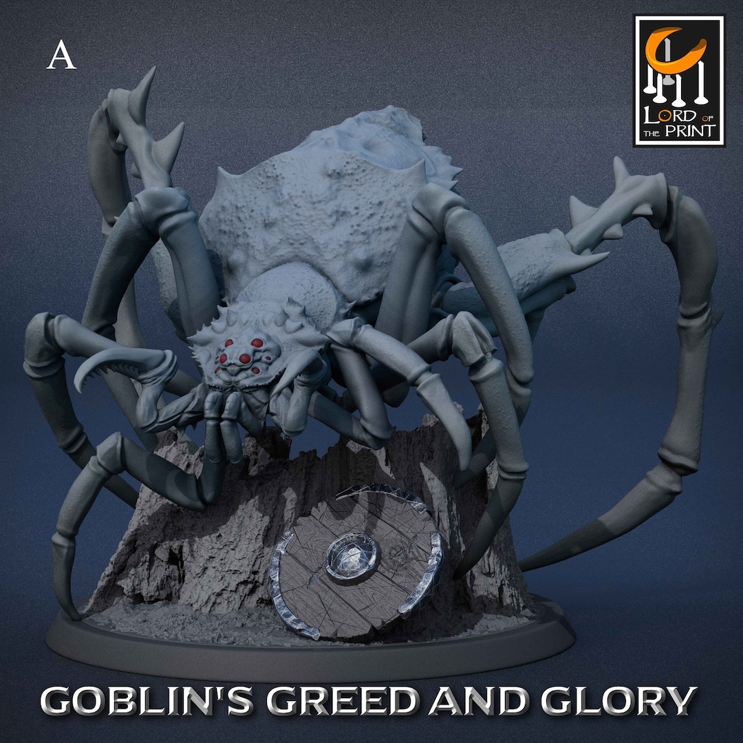 Giant Spider Miniatures - Lord of the Print | Cave Arachnid Models ...