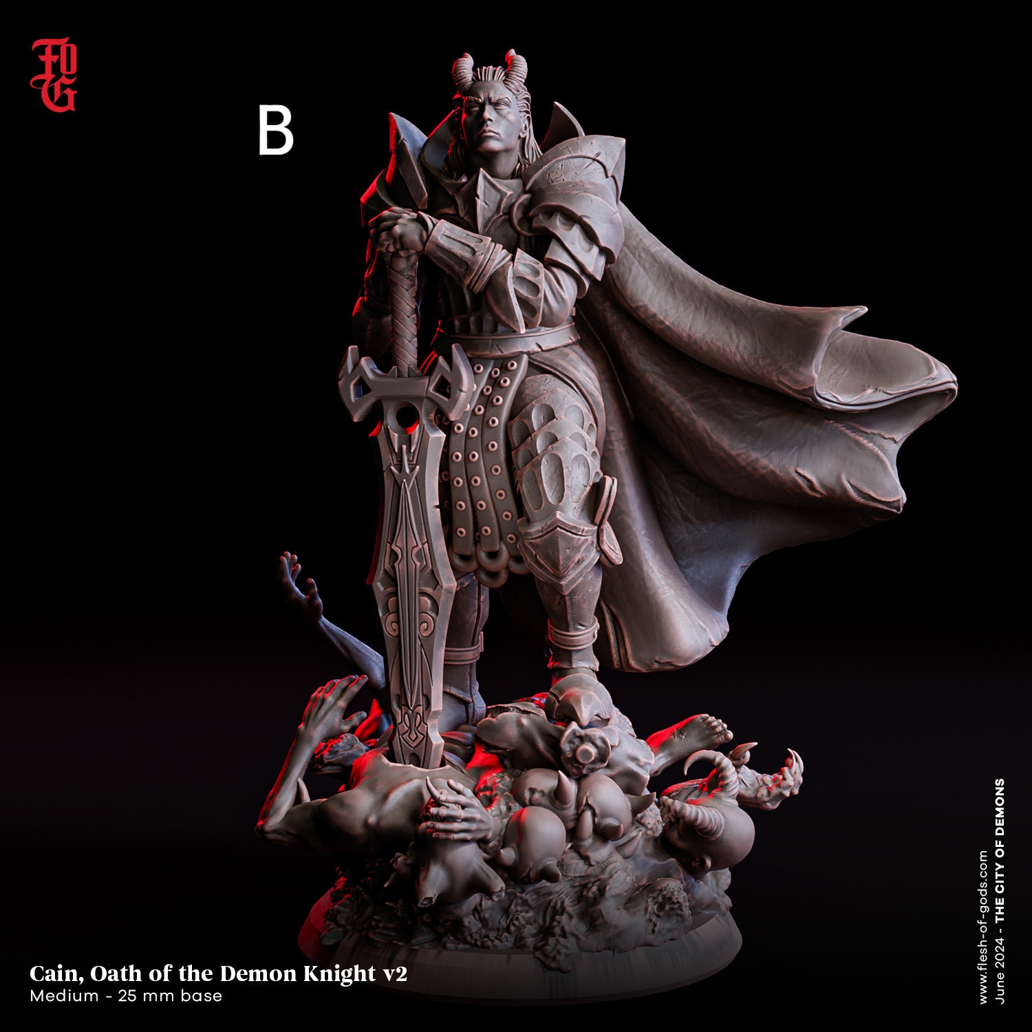 Tiefling Vengeance Paladin Miniatures - Flesh of Gods | Chaos Demon ...