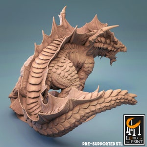 Adult Brown Dragon Miniature - Lord of the Print | Magmadroth Fire ...