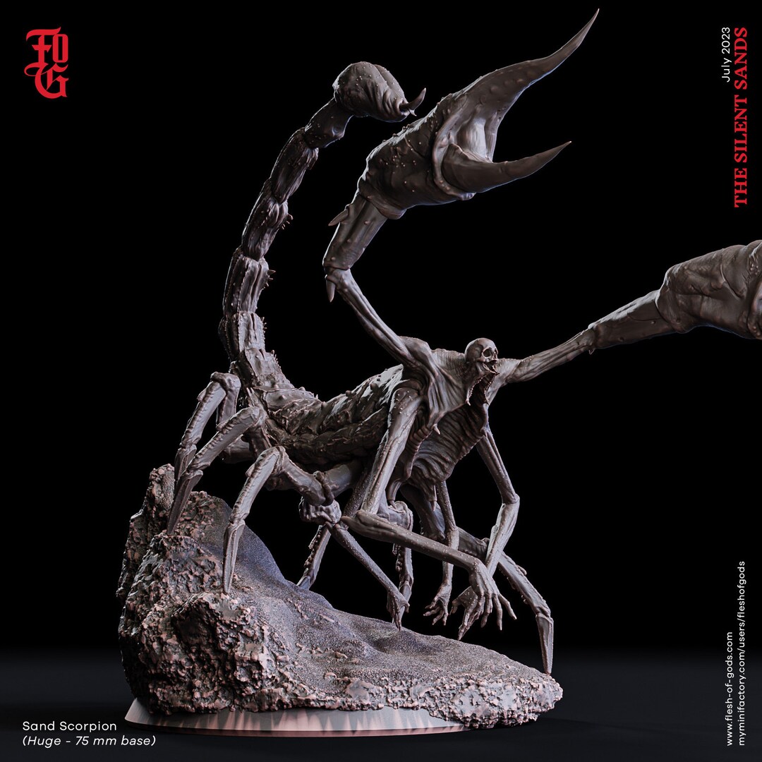 Grimdark Scorpion Miniature - Flesh of Gods | Undead Insect Model ...