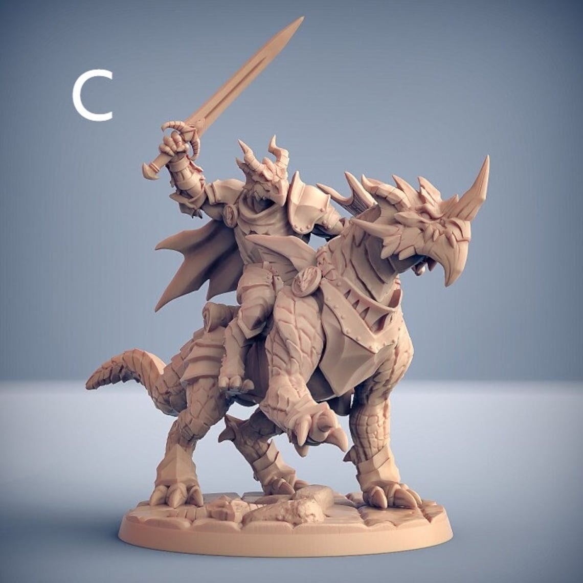 Dragonborn Cavalry Miniatures Artisan Guild Drake Mount - Etsy