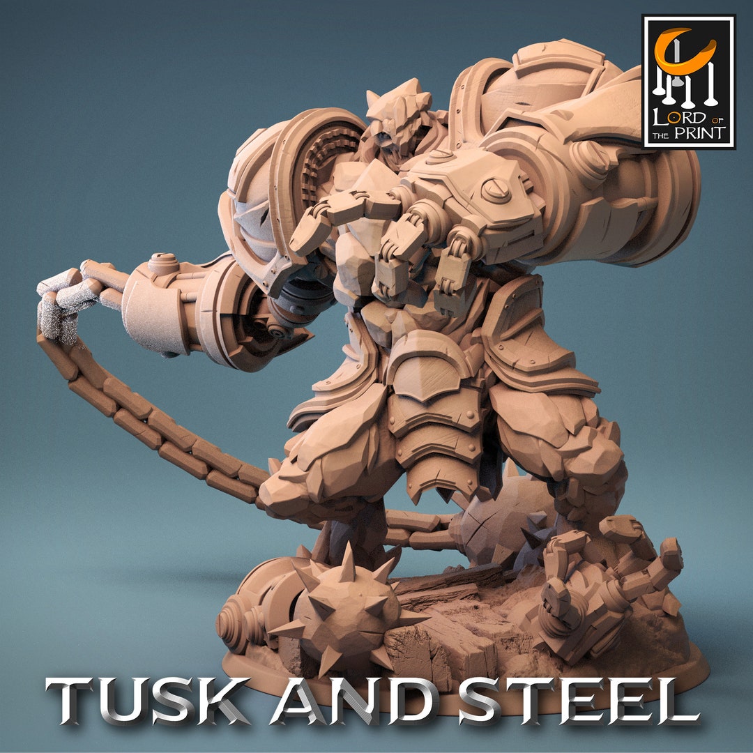 Construct Juggernaut Miniature - Lord of the Print | Rune Guardian ...