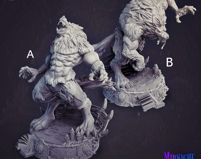Werewolf Miniature | Resin 3D Printed | Fantasy | Dnd | RPG Tabletop ...