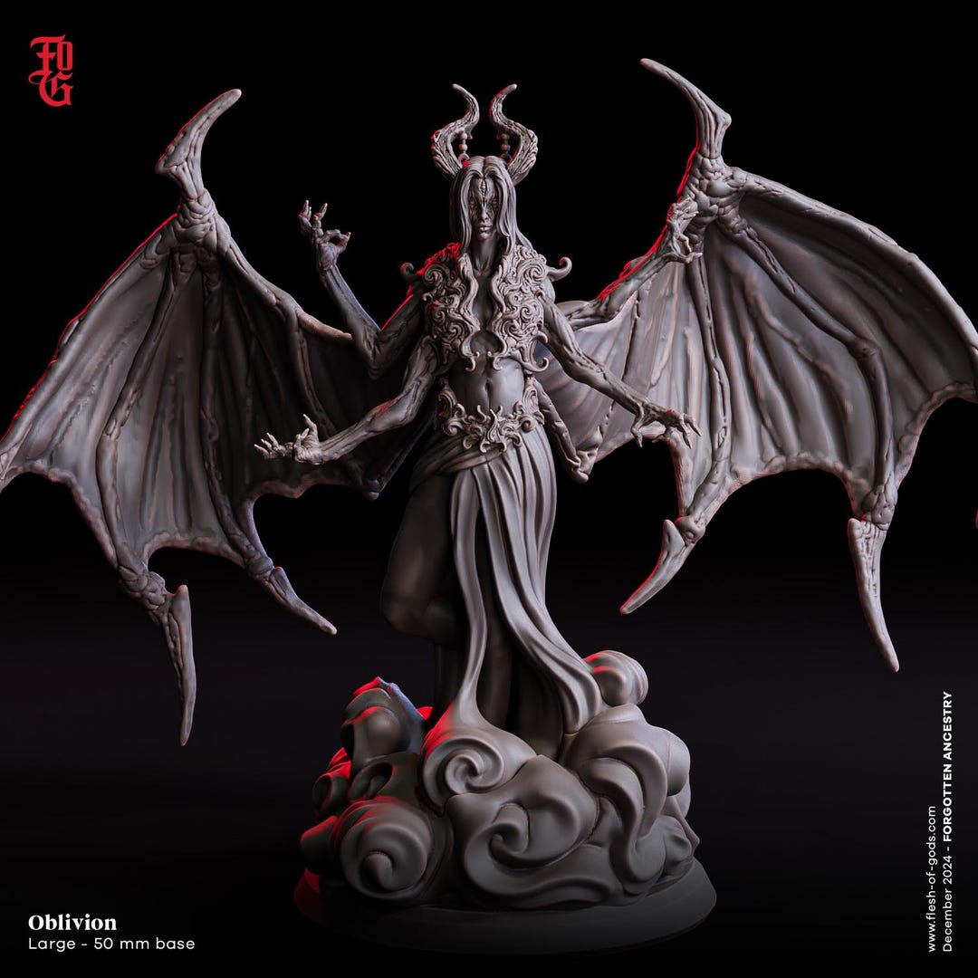 Female Daemon Prince Miniature - Flesh of Gods | Keeper of Secrets ...