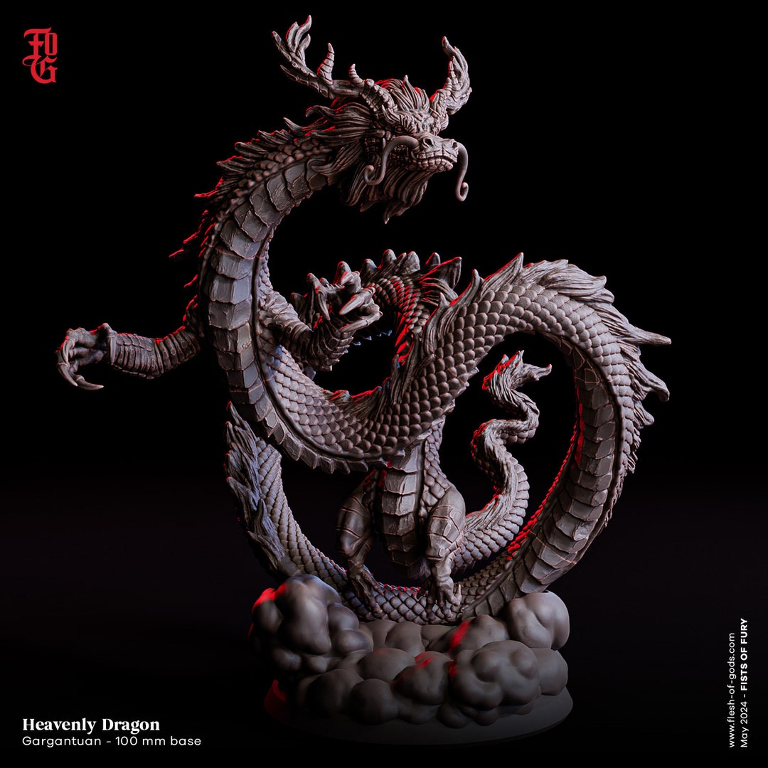 Chinese Shen Lung Dragon Miniature - Flesh of Gods | Elder Cloud Wyrm ...