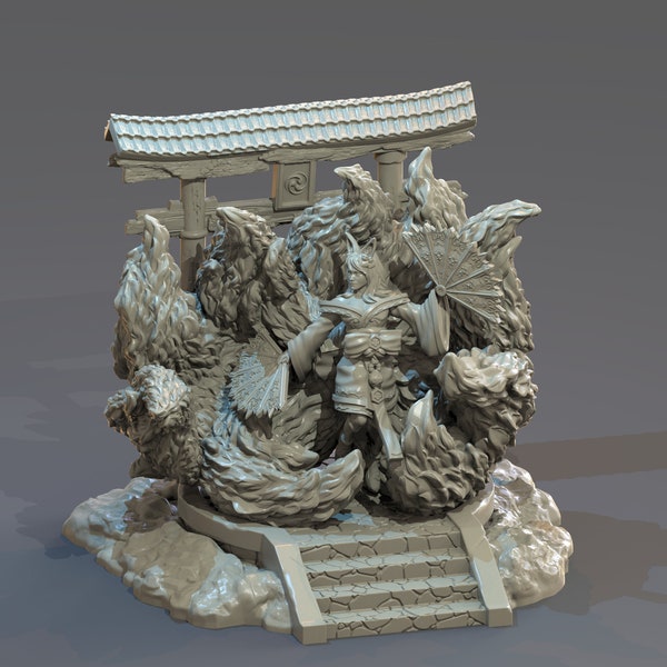 Dnd Inari Miniature - Etsy