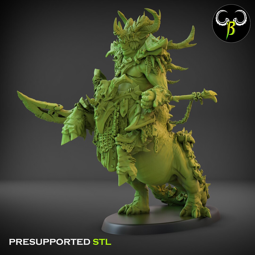 Centaur Chieftain Miniature Clay Beast Creation Minotaur - Etsy