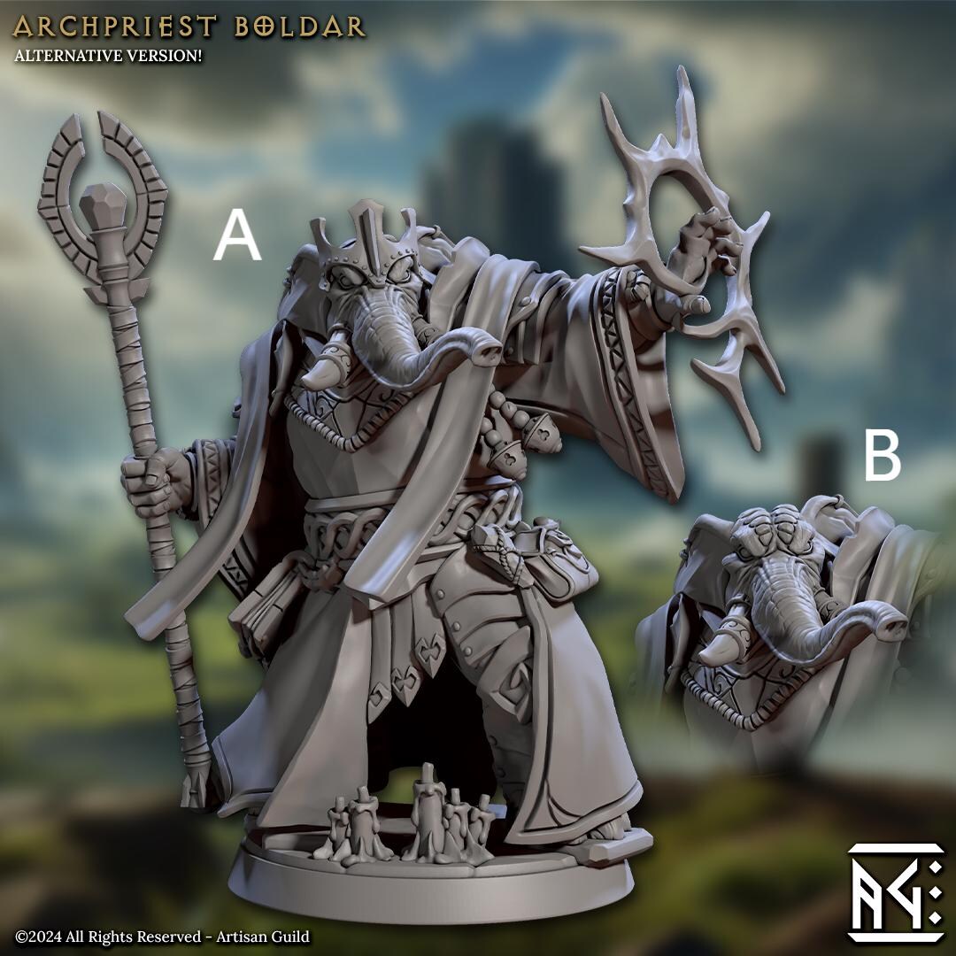 Loxodon War Cleric Miniatures - Artisan Guild | Elephant Folk ...
