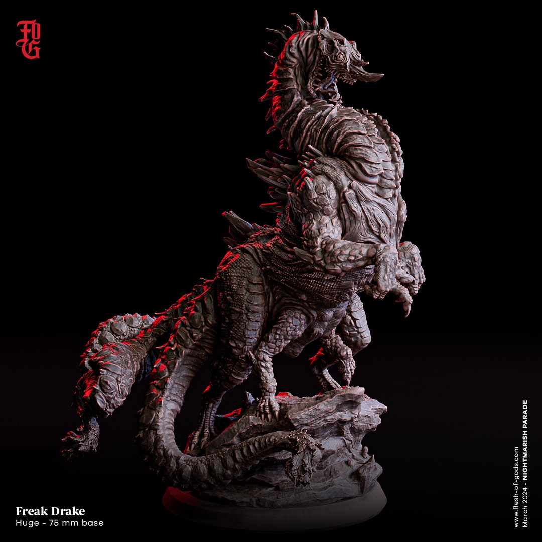 Undead Eldrich Nightmare Miniature - Flesh of Gods | Blue Zombie Drake ...