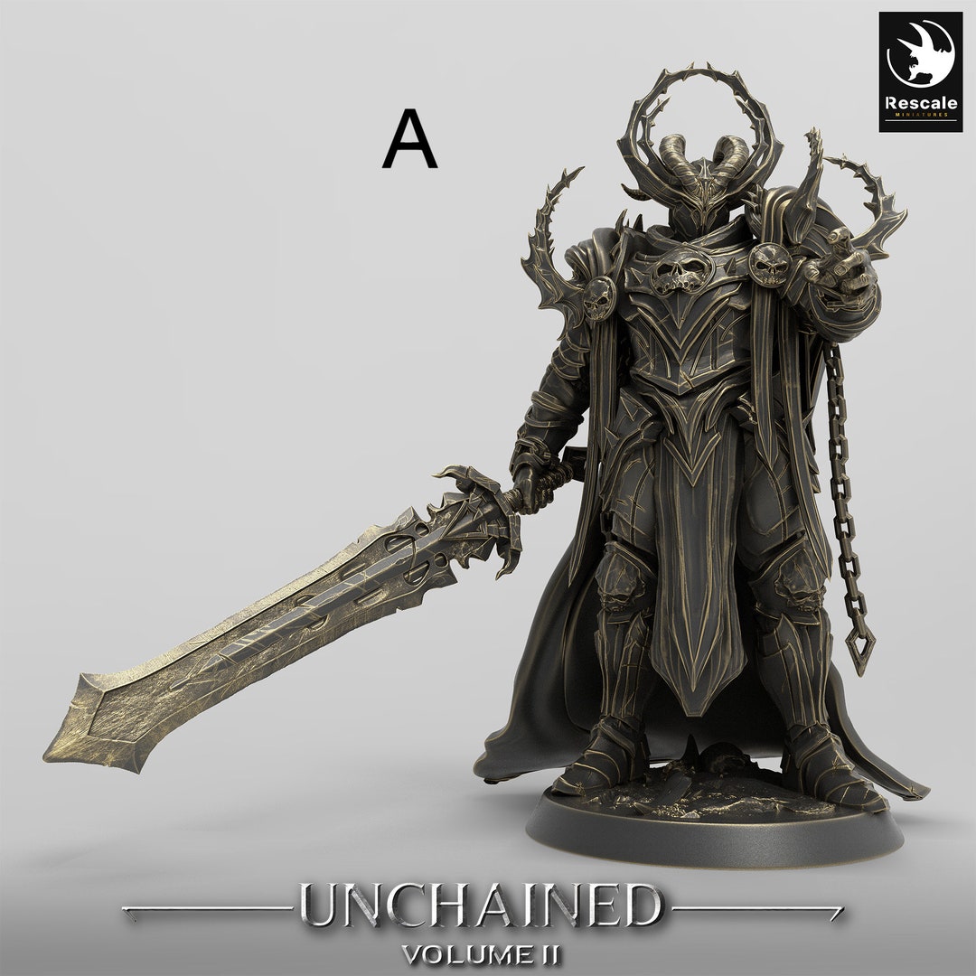 Grimdark Chosen Chaos Warrior Miniatures - Rescale Miniatures | Daemon ...