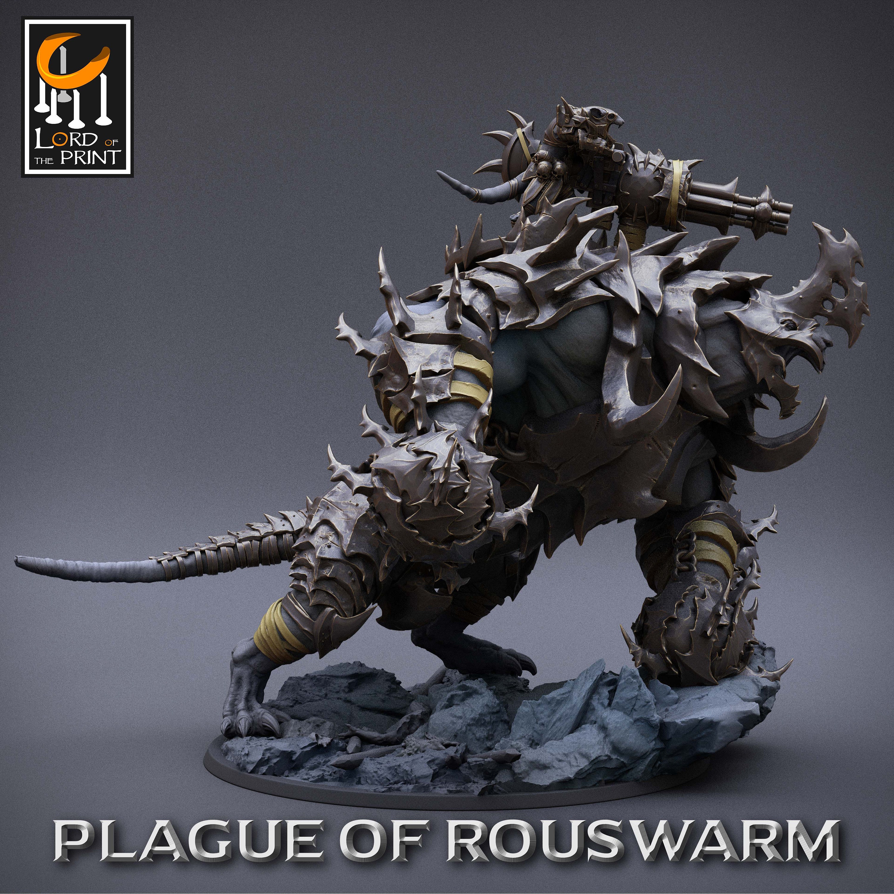 Rat Ogre Seige Engine Miniature - Lord of the Print | Ratfolk War ...