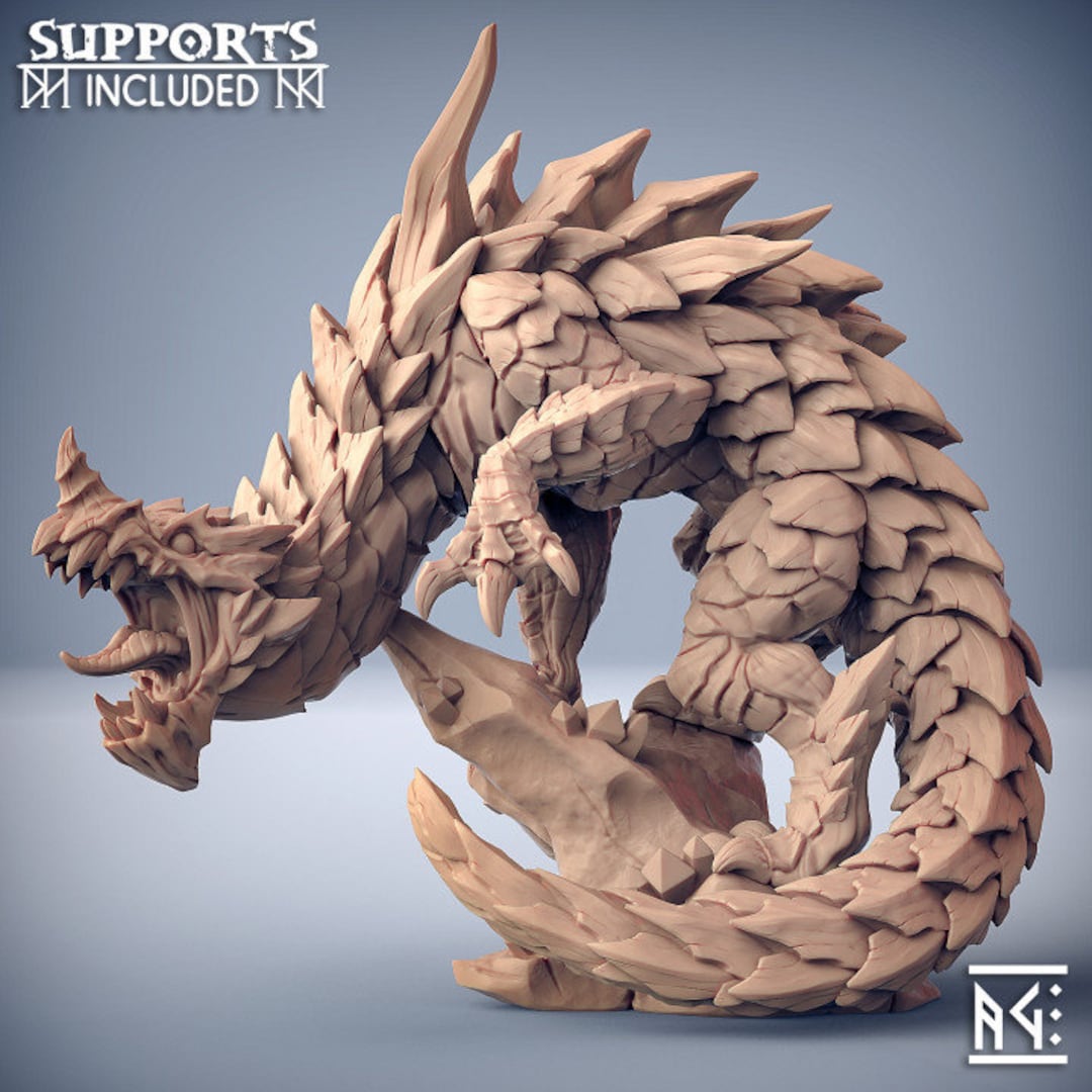 Wingless Dragon Miniature - Artisan Guild | Chaos Beast of Khorne Model ...