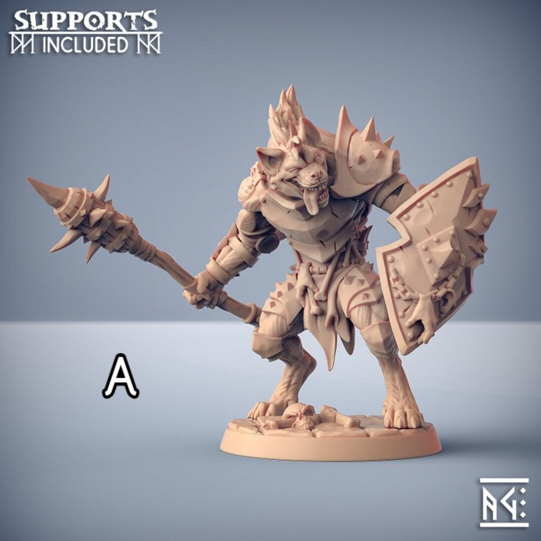 Gnoll Infantry Miniatures - Artisan Guild | Beastfolk Fighters Models ...