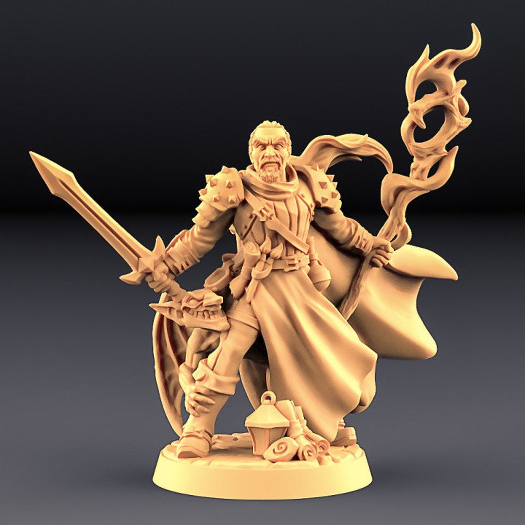 Warlock Miniature Artisan Guild Battlemage Model Dungeons and Dragons ...