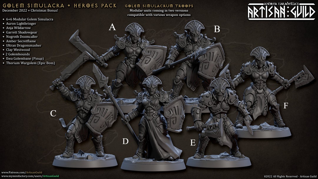 Warforged Infantry Miniatures - Artisan Guild | Necron Warrior Models ...