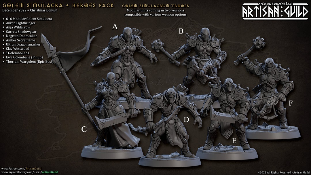 Warforged Infantry Miniatures - Artisan Guild | Mechanical Warrior ...