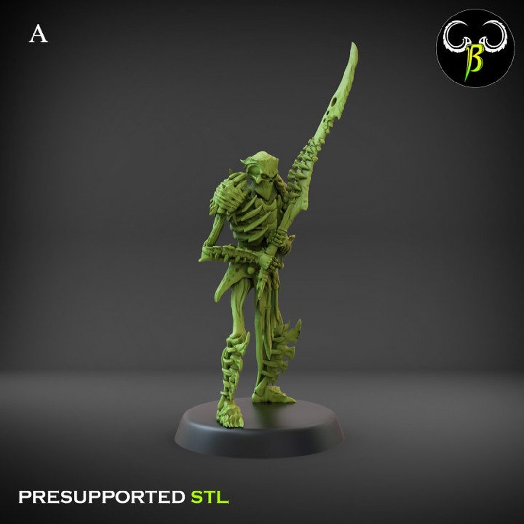 Undead Infantry Miniatures Clay Beast Creation Necron Warrior Models ...