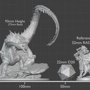 Wingless Water Dragon Miniature - Lord of the Print | Leviathan Lizard ...