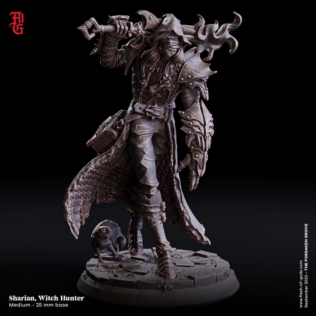 Hexblade Warlock Miniature - Flesh of Gods | Eldritch Knight Model ...