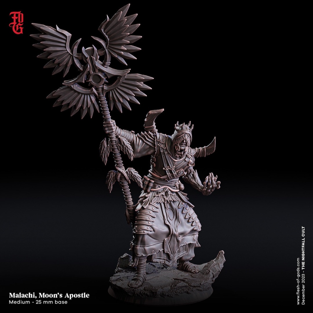 Corrupted Druid Miniature - Flesh of Gods | Transmutation Wizard Model ...