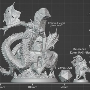 Undead Demon Naga Miniature - Flesh of Gods | Archdevil Serpent Model ...