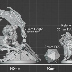 Grimdark Werebat Miniature - Flesh of Gods | Vampire Bat Model ...