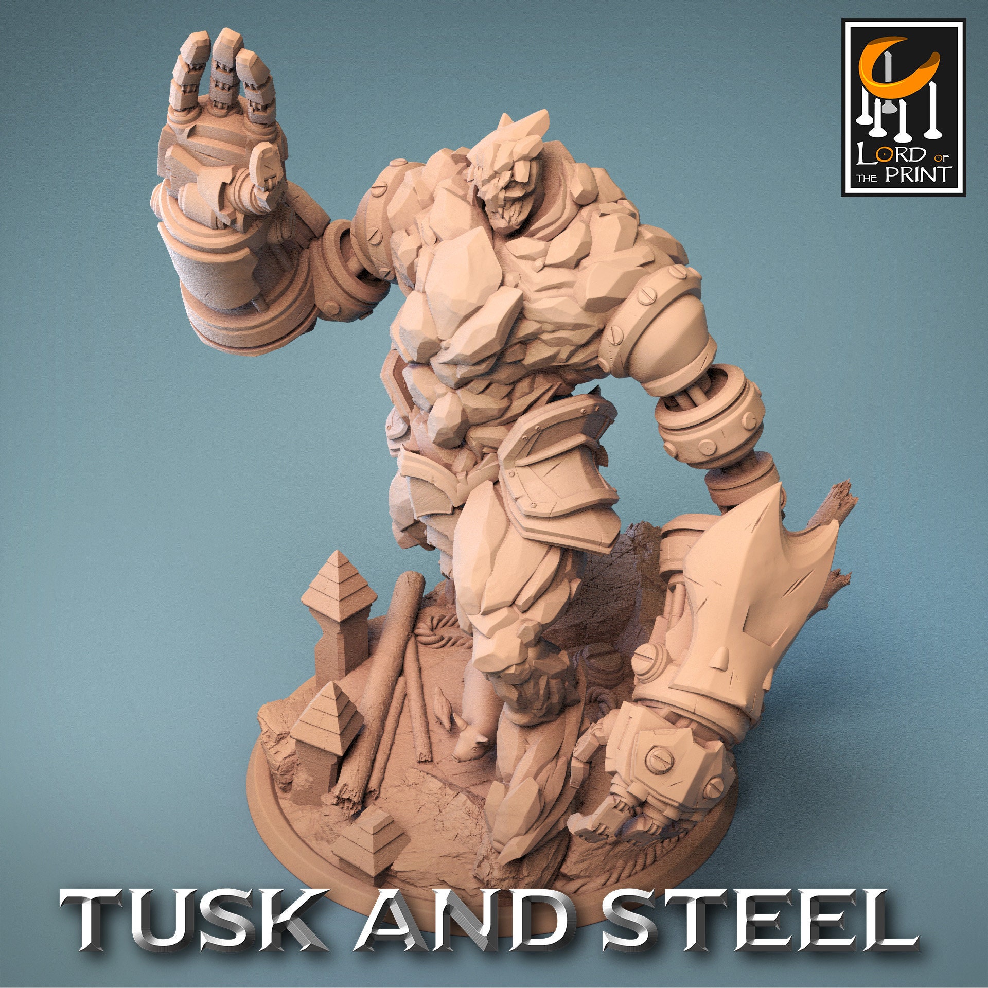 Warforged Giant Miniature - Lord of the Print | Gargantuan Construct ...